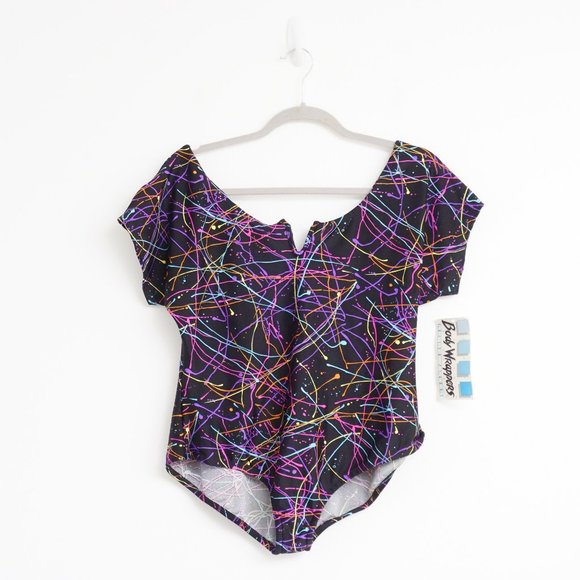 Body Wrappers | Tops | Vintage 8s Body Wrappers Plus Size Splatter ...